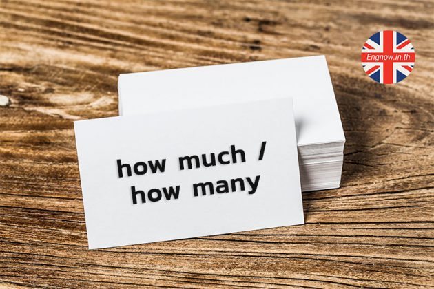 การใช้ how much / how many | Engnow.in.th เรียนภาษาอังกฤษออนไลน์