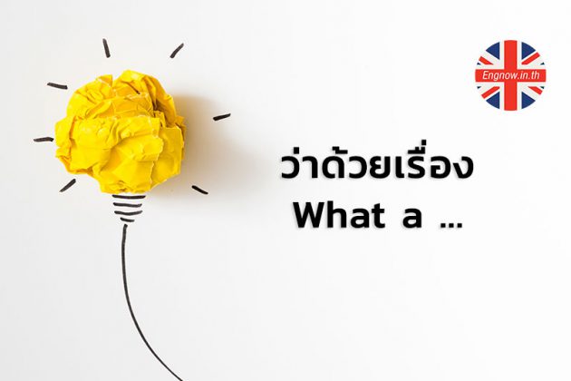 ว่าด้วยเรื่อง What a … | Engnow.in.th เรียนภาษาอังกฤษออนไลน์